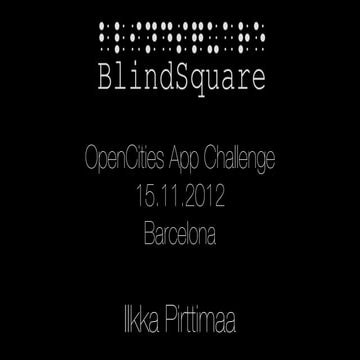 BlindSquare Open Cities AppChallenge | KEY