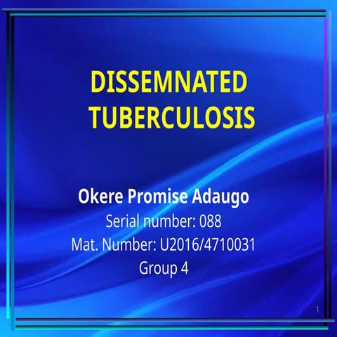 Bliss' Disseminated Tuberculosis in Nigeria.pptx