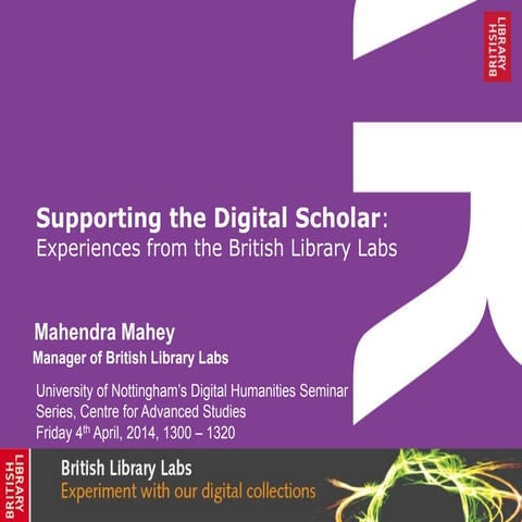 More than just books - British Library Labs Presentation given at MSc ...