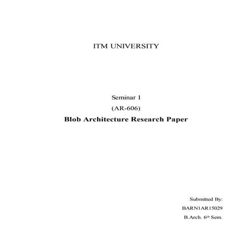 Blob architecture research paper | DOCX