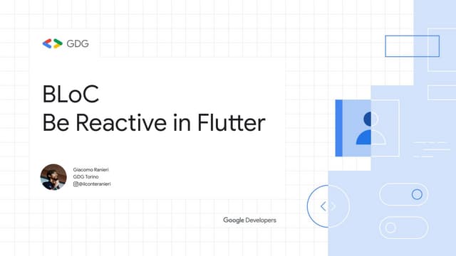 Bloc Be Reactive In Flutter Ppt