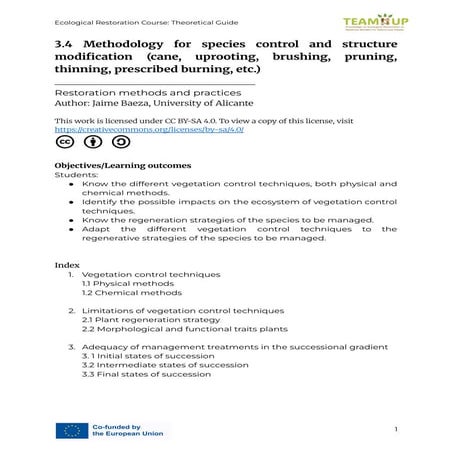 BLOCK_3_ 3.6 Methodologies for the Management of Flora, Fauna and their ...