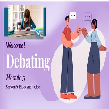 The Block and Tackle format is a unique and engaging debating style ...