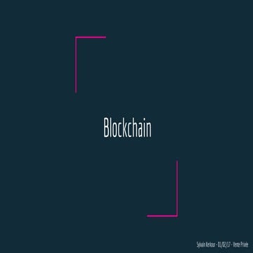 Introduction To Blockchain | PPT