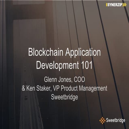 Blockchain Application Development 101 | PPTX