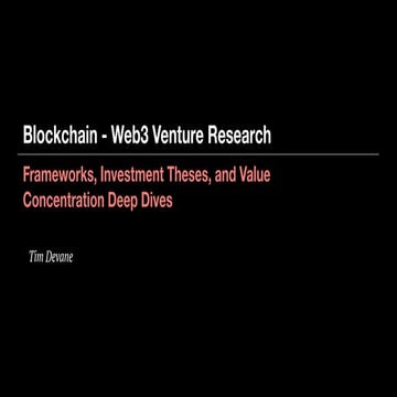 Web3 - Blockchain Venture Research | PPT