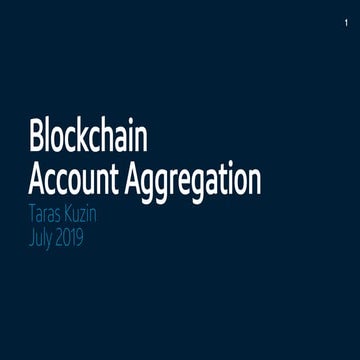 Blockchain Account Aggregation oct 2019 rev nci | PDF | Business ...
