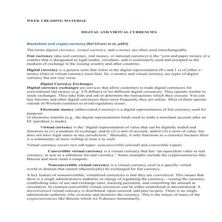 BLOCKCHAIN AND CRYPTOCURRENCY WEEK 3 READING MATERIAL.pdf