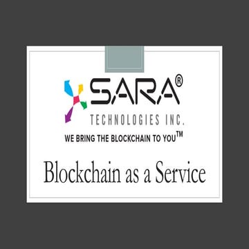 Blockchain as a Service | PPT