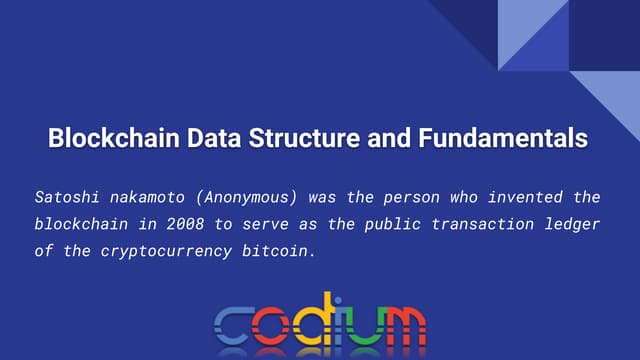 Blockchain data structures and fundamental | PPT Blockchain data structures and fundamental | PPT