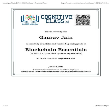 Blockchain essentials certification | PDF | Computer Software and Applications | Computing