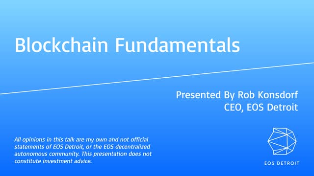 Blockchain Fundamentals Ppt