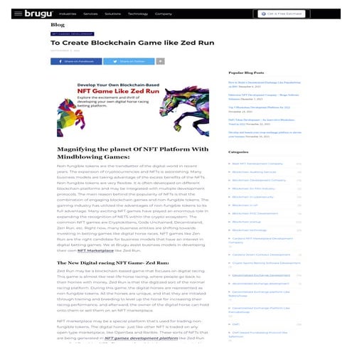 Blockchain game like zed run | PDF