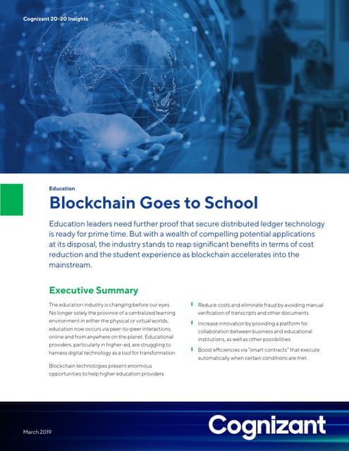 Benefits of blockchain for universities | PPT