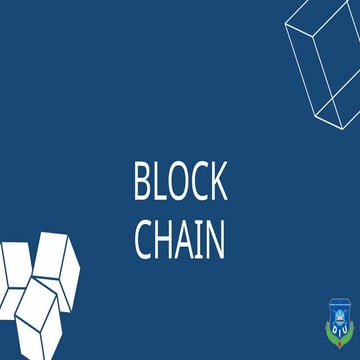 BLOCK CHAIN | Simple short Group Presentation | PPTX