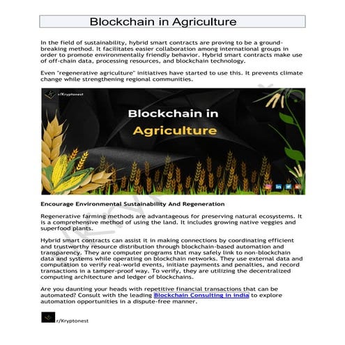 AgriCoin: A Tokenized Ecosystem for Empowering Farmers | PDF