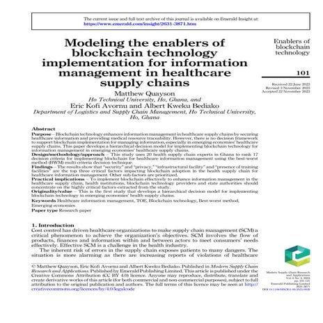Blockchain in technology health full paper | PDF