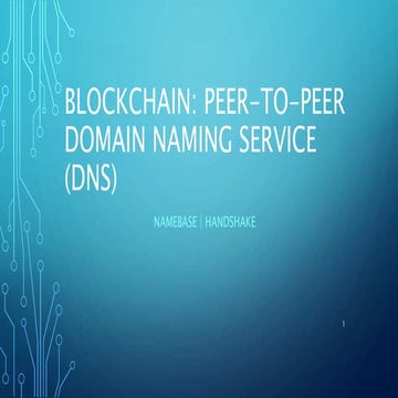 Blockchain Peer To Peer Domain Naming Service Dns Pptx Computer 5845