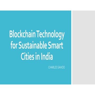 Blockchain smart cities | PPTX