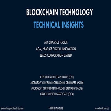 Blockchain technical insights | PPT