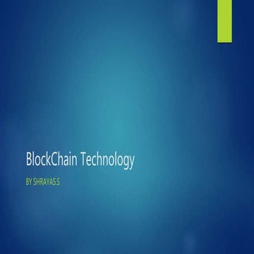 Block chain technology | PPT