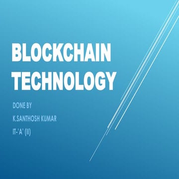 Blockchain technology technol powerpoint | PPT