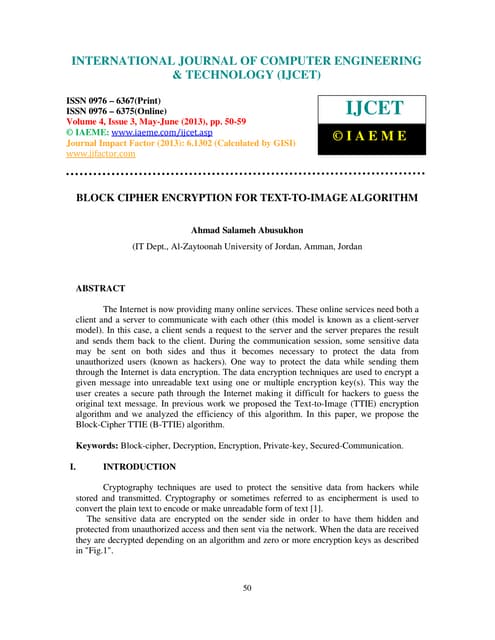 Analysis Of A Hybrid Cipher Algorithm Pdf