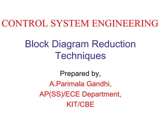 Block Diagram Reduction | PPT