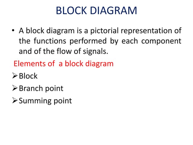 block diagram reduction with examples | PPTX