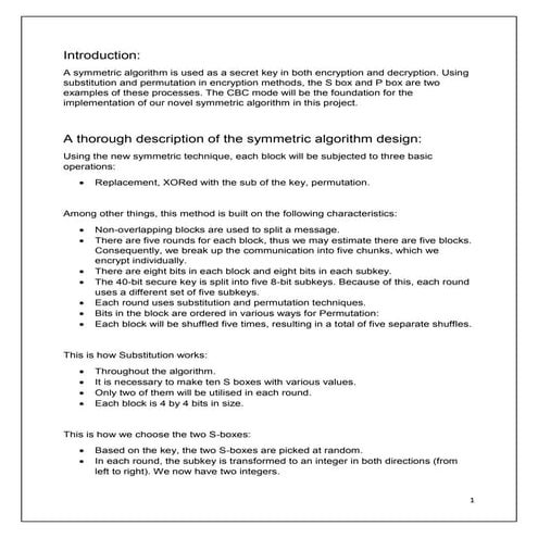 Block Encryption Algorithm Project Docx