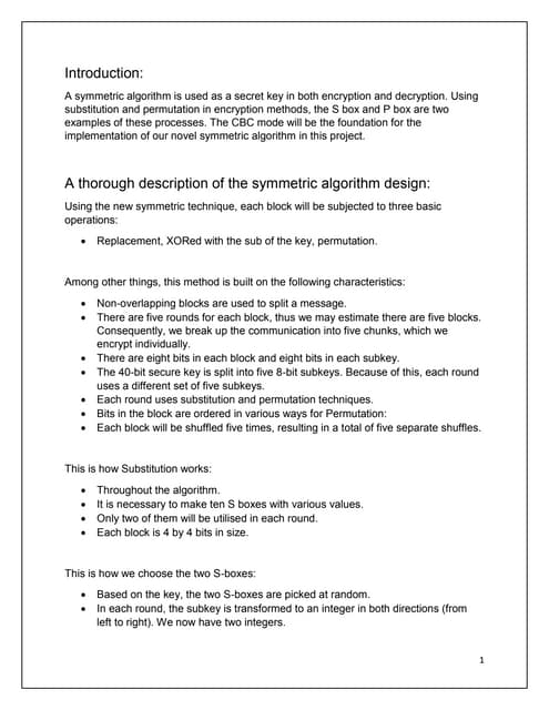 Block Encryption Algorithm Projectdocx