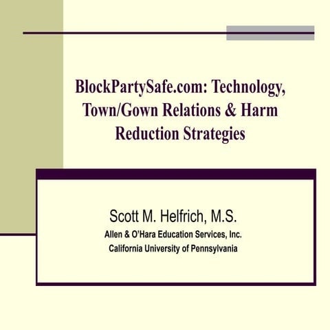 Block Party Safe.Com Presentation | PPT | Alcoholic Beverages | Food ...
