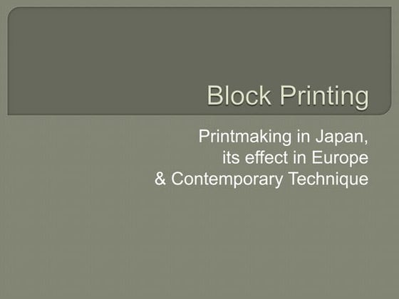 Block Printing | PPT
