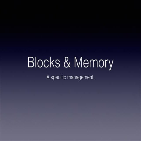 Blocks & Memory | PPT