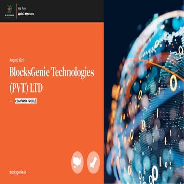 BlocksGenie Technologies Company Profile | PPT