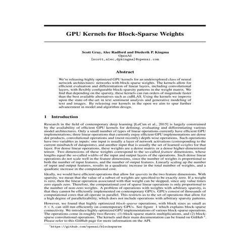 Gpu Kernels For Block Sparse Weights Pdf 9840