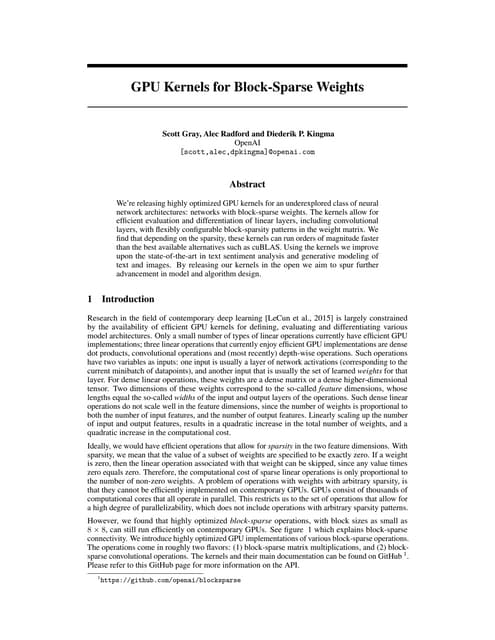 Gpu Kernels For Block Sparse Weights Pdf 9840