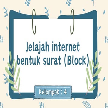 Presentasi Bentuk Surat Resmi Block style | PDF