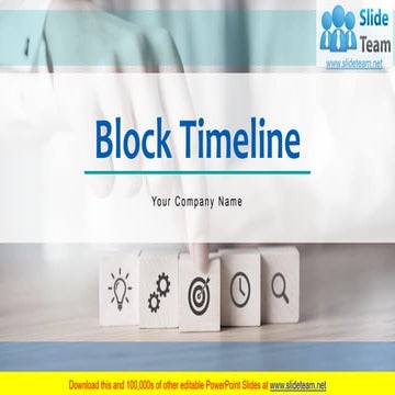 Block Timeline Project Fundraising Company Launch Project Initiation | PPT
