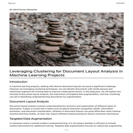 Leveraging Clustering For Document Layout Analysis In Machine Learning Projectspdf 