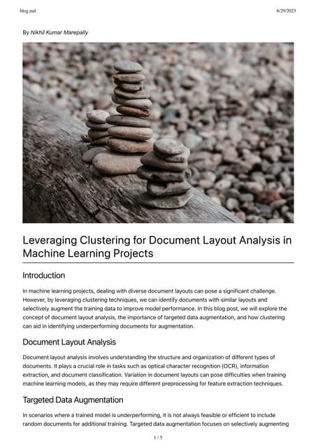 Leveraging Clustering For Document Layout Analysis In Machine Learning Projectspdf