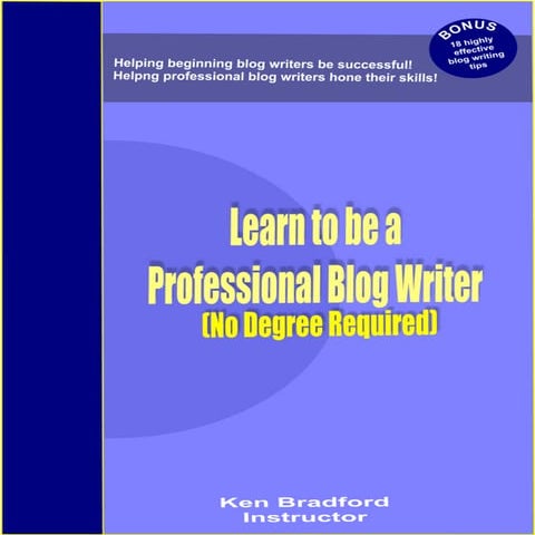 New blog writing course at Udemy - Be a Professional Blog Writer | PDF