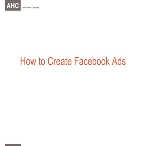 Facebook Ad Guide | PDF