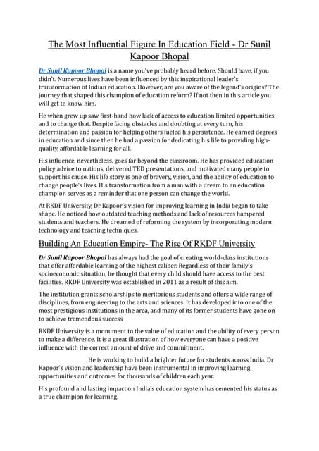 blog-dr sunil kapoor chairman RKDF University Bhopal india.ppt