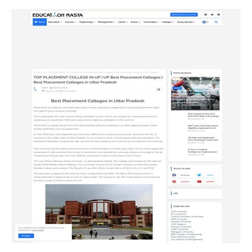 Top Placement Colleges in Uttar Pradesh | PDF