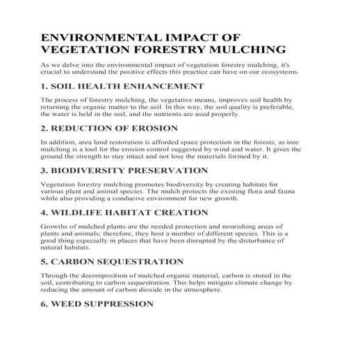 The Advantages and Disadvantages of Using Forestry Mulching For ...