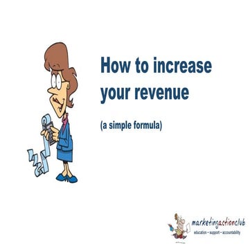 How to increase revenue in your business - a formula | PPT