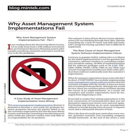 Part I - Why-asset-management-system-implementations-fail[1] | PDF