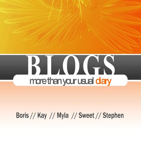 Blog Presentation | PPT