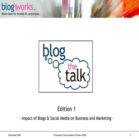 Blog the Talk-Edition 2 | PPT